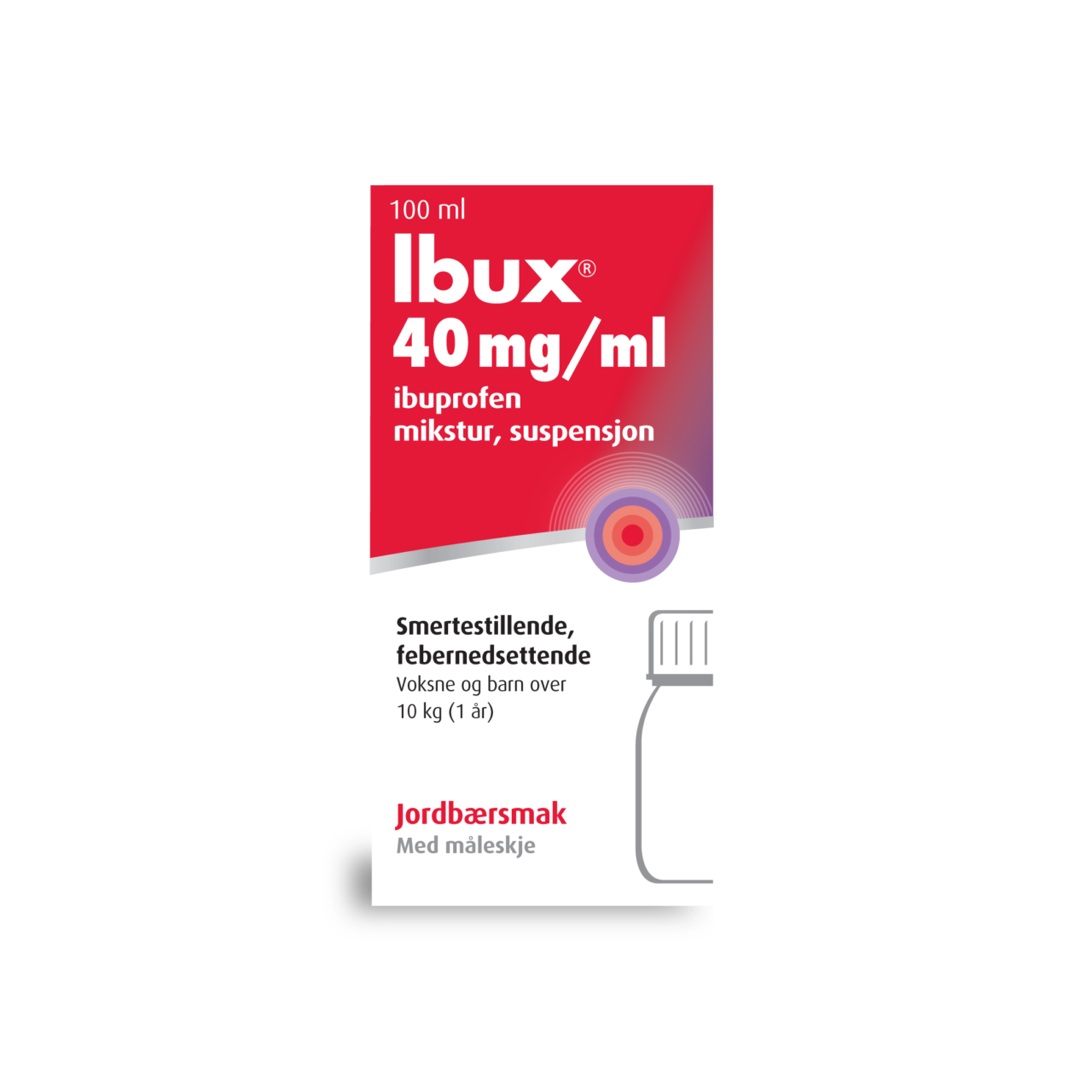 Ibux® 40 mg/ml mikstur med jordbærsmak - Ibux